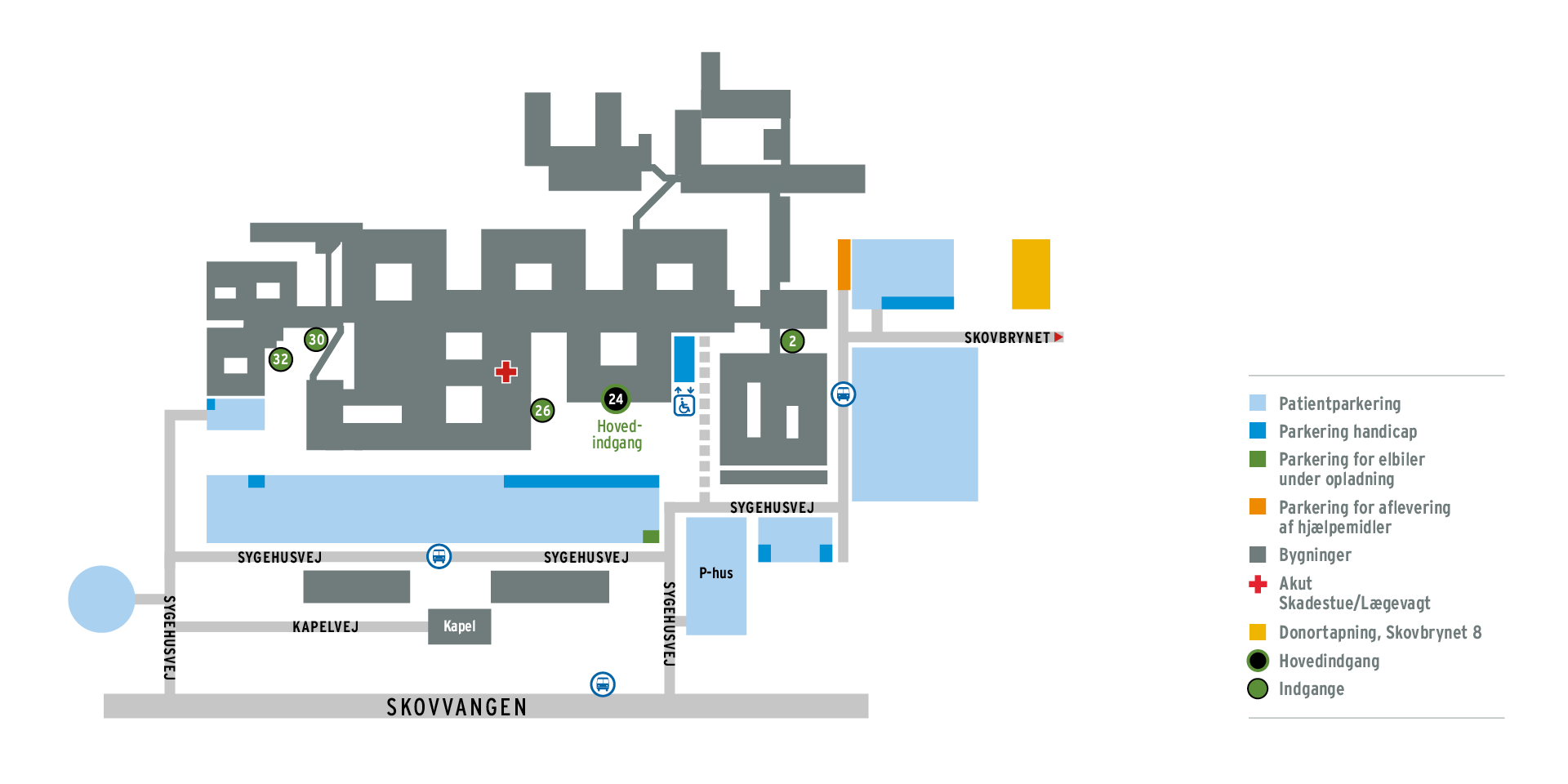 Oversigtskort Kolding Sygehus
